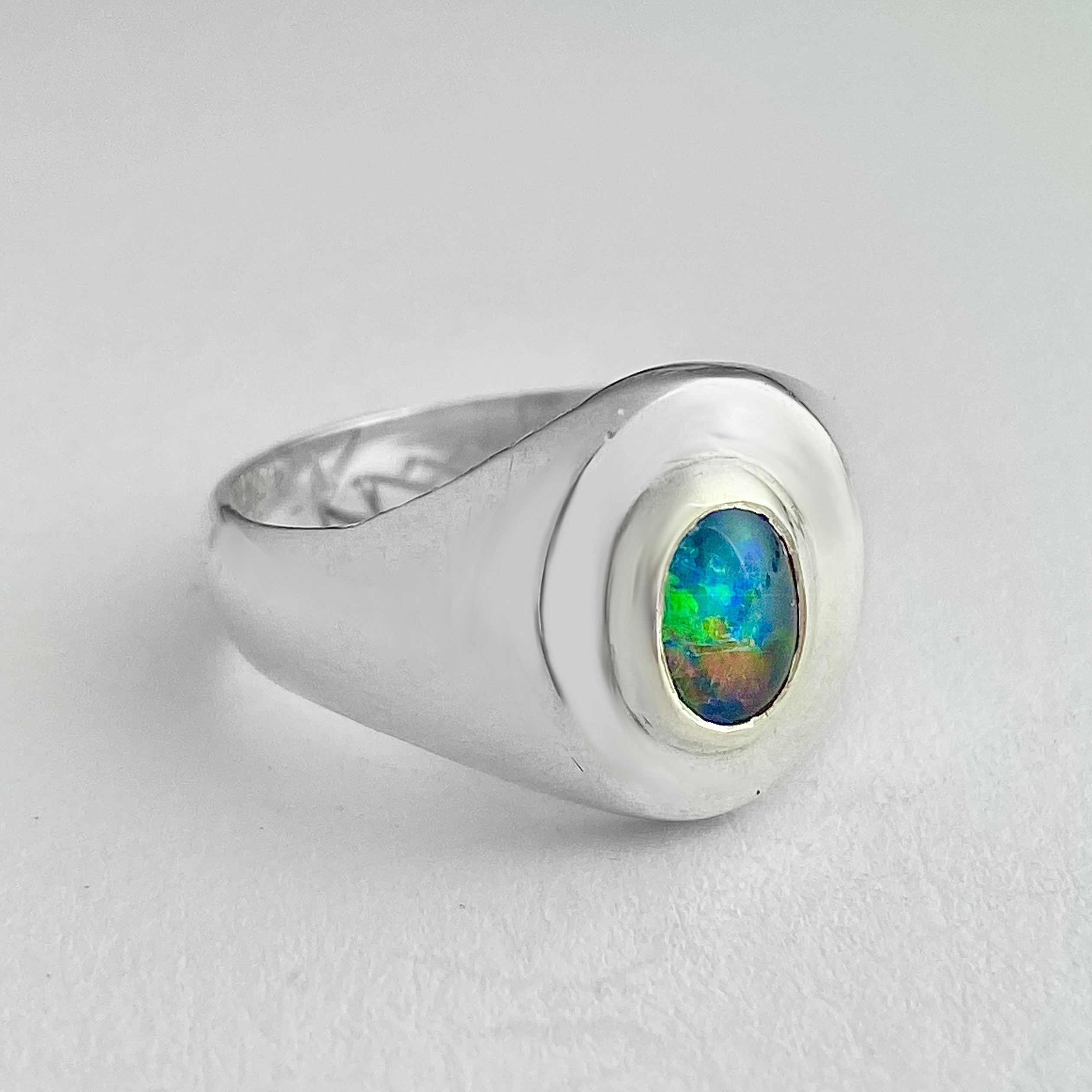 Silver Opal Signet Ring 2 | Krool Jewels