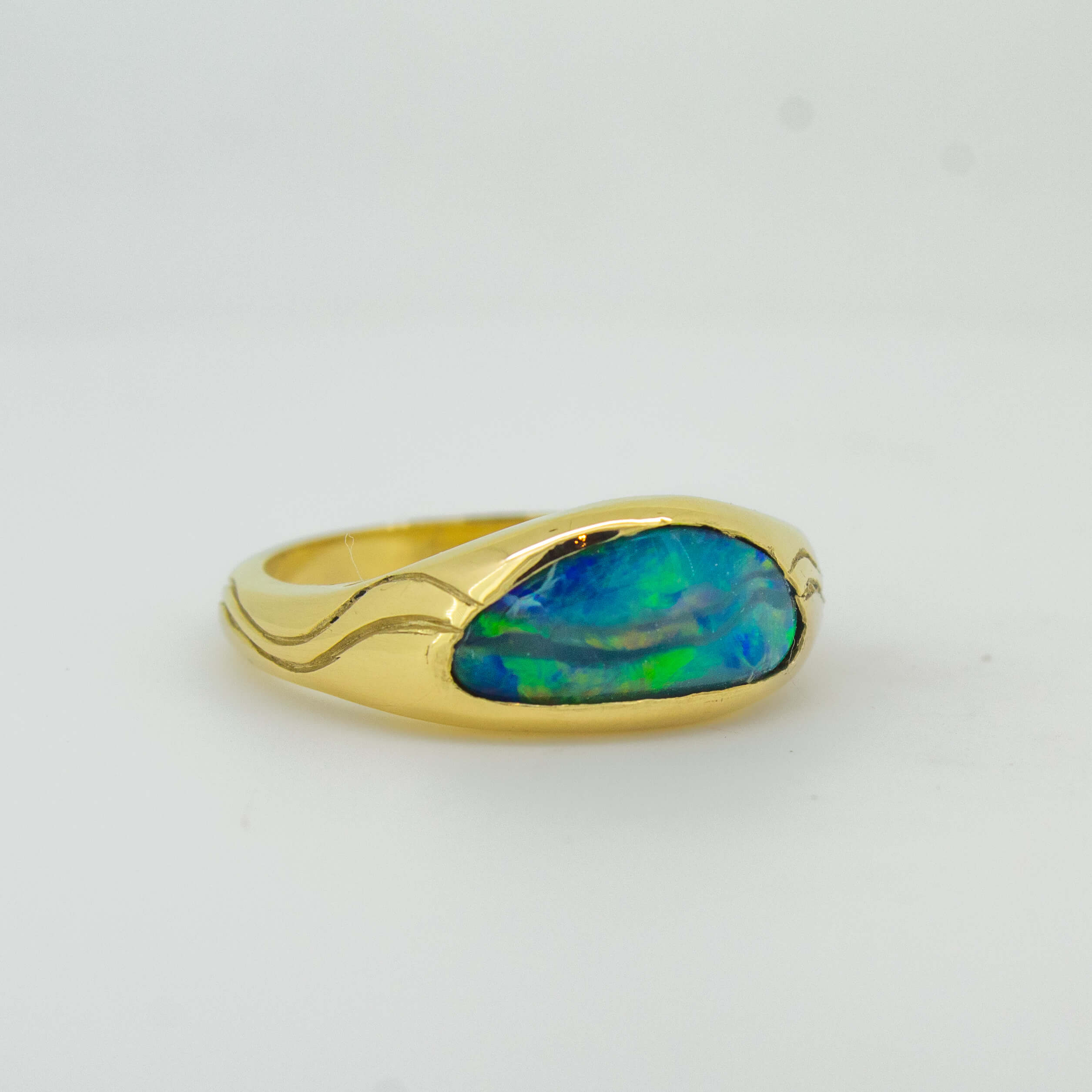 Fluid Opal Signet Ring | Krool Jewels