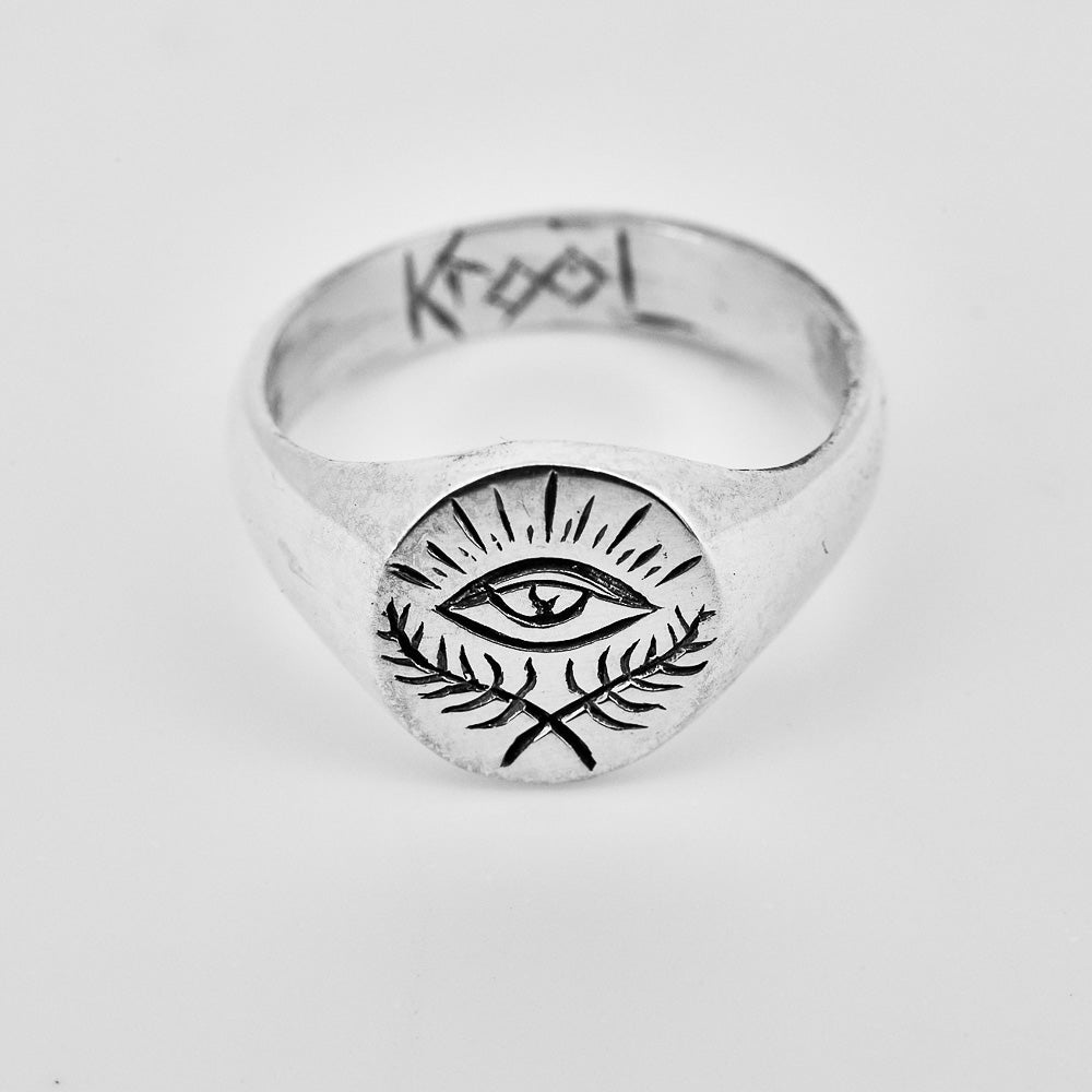 Eye Silver Signet Ring | Krool Jewels