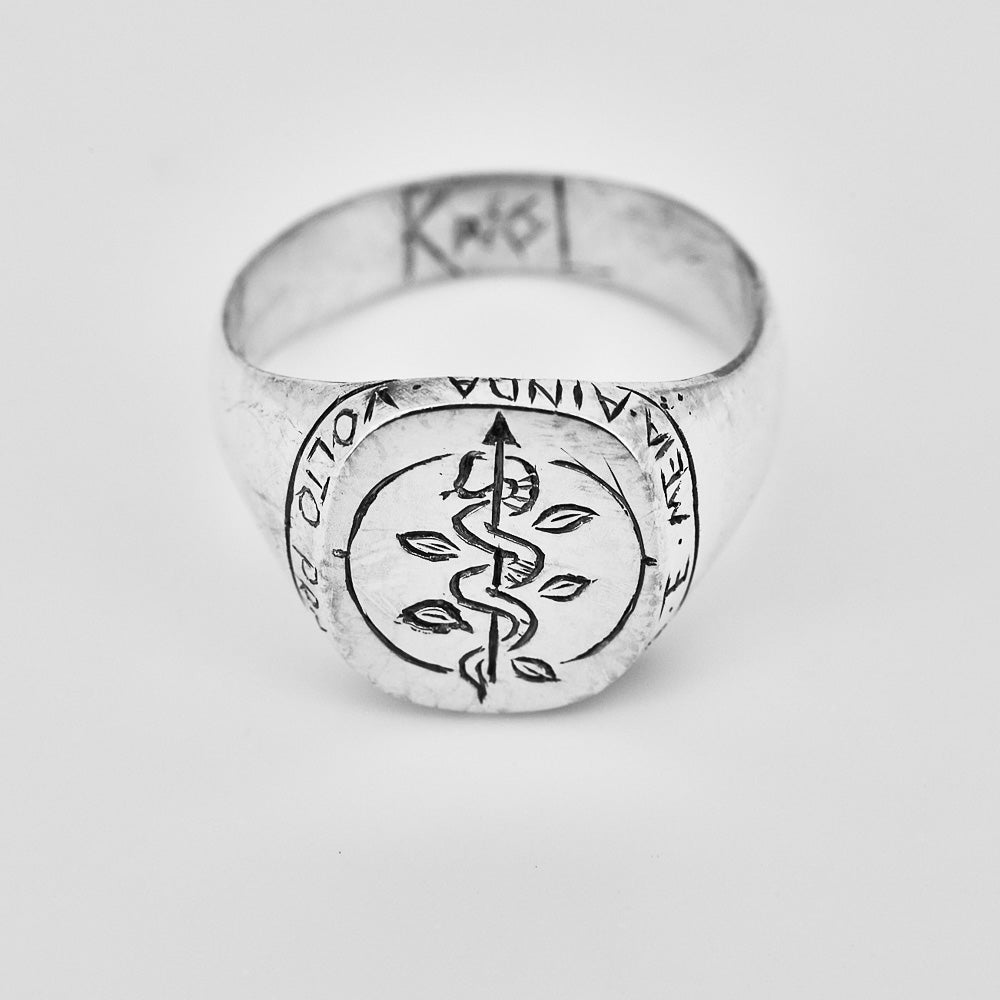Now & Then Silver Signet ring | Krool Jewels