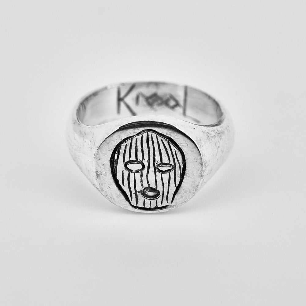 Balaclava Silver Signet Ring | Krool Jewels