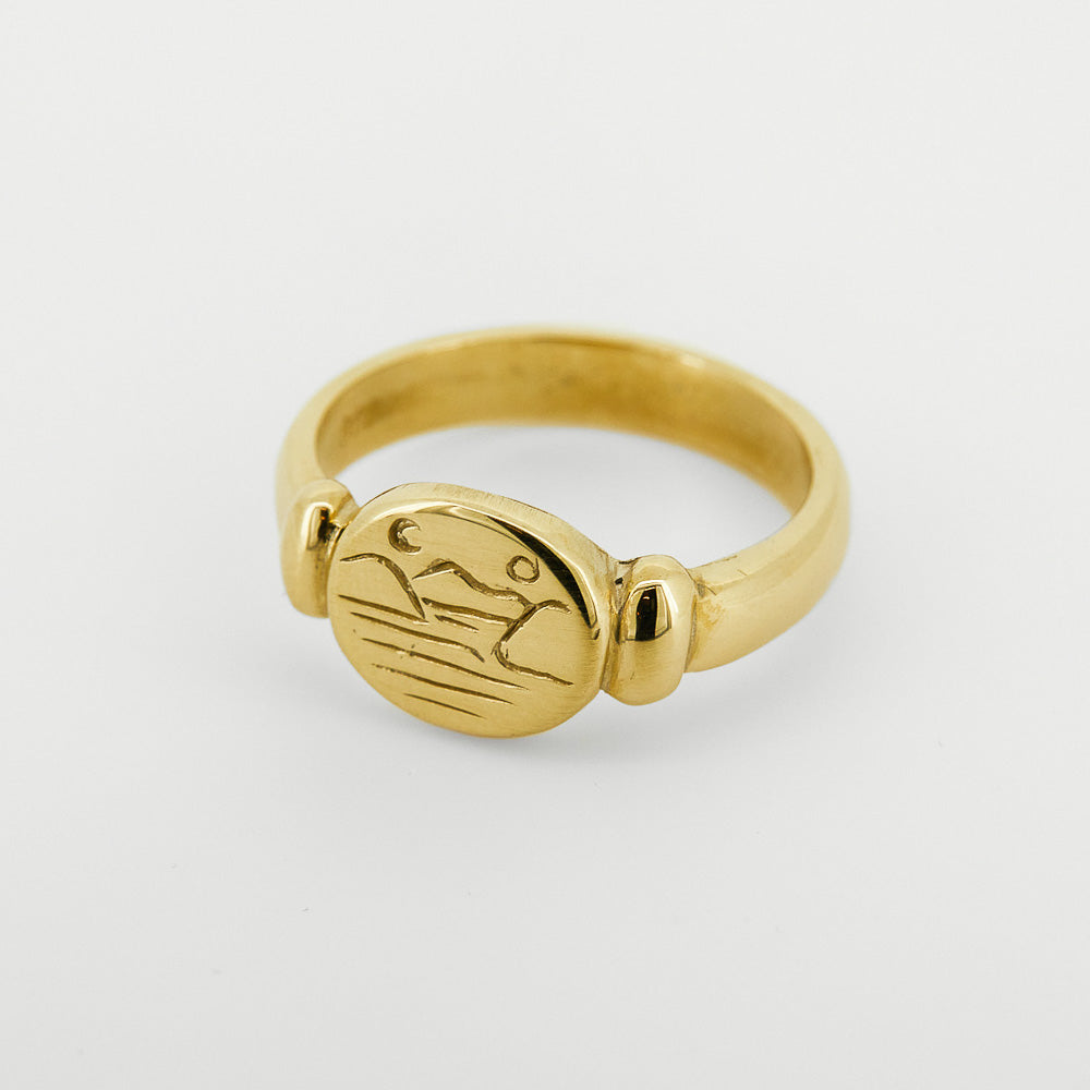Chill Gold Signet Ring | Krool Jewels